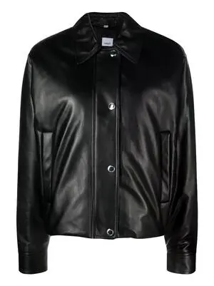 Burberry Two-pocket Leather Jacket - Black