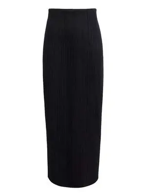 Khaite The Loxley Pinstriped Pencil Skirt - Blue
