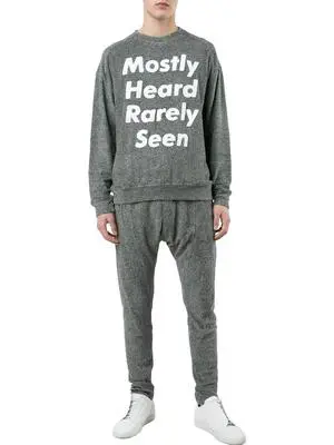 MOSTLY HEARD RARELY SEEN Logo Print Sweatshirt - Grey
