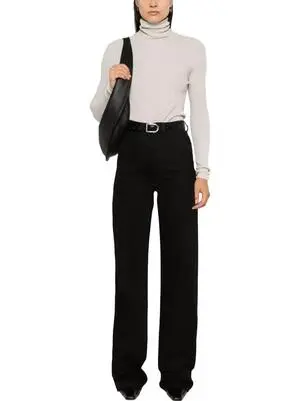 Fabiana Filippi Lamé Knit High Neck Sweater - Grey