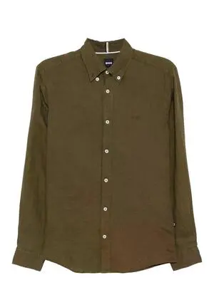 BOSS Linen Shirt Green