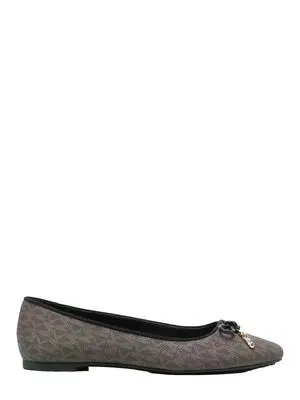 Michael Kors Nori Leather Ballerina Shoes - Brown
