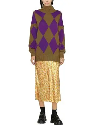 La DoubleJ Argyle Intarsia Knit Jumper - Green