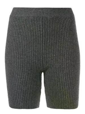 Cashmere In Love Mira Knitted Biker Shorts - Grey