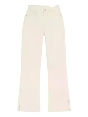 Axel Arigato Ryder Flared Jeans In Ecru Cotton - Neutrals