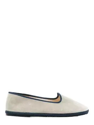 SCAROSSO William Iv Velvet Loafers - Grey