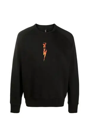 Neil Barrett Thunderbolt Print Sweatshirt - Black