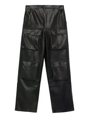 MSGM MSGM Faux Leather Cargo Pants
