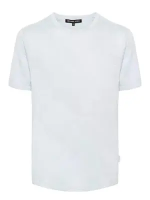 Michael Kors Round-neck Ribbed-knit T-shirt - Blue