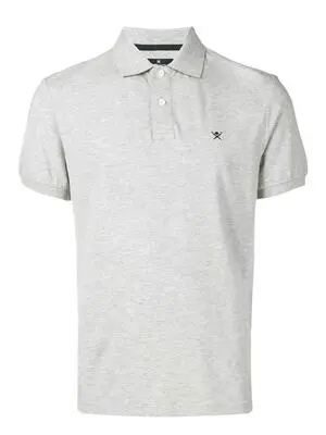 HACKETT LONDON Embroidered Logo Polo T-shirt - Grey