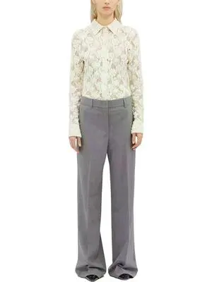 MSGM Tailored Wool Trousers - Grey