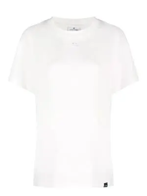 COURREGES Logo-patch Cotton T-shirt - White