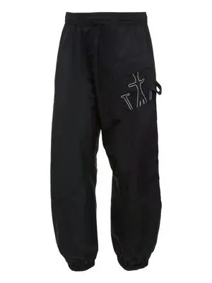 JW Anderson Embroidered Track Pants - Black