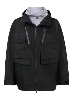 WHITE MOUNTAINEERING Hooded Zipped Jacket - Black