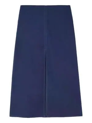 Sunnei Long Skirt With Front Slit - Blue