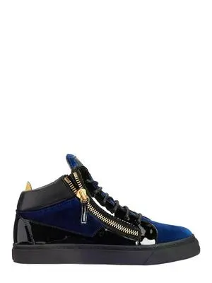 GIUSEPPE ZANOTTI Kriss High Top Sneakers With Zip Detail - Blue
