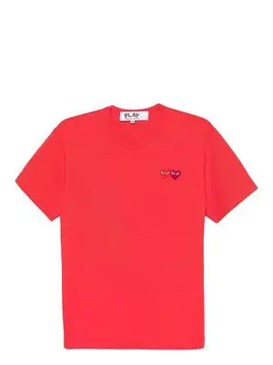 Play Comme Des Garcon Heart Patch T-shirt - Red