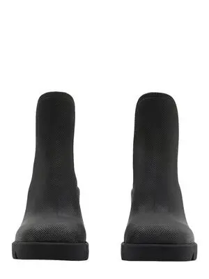 Burberry Ankle Boots With Block Heel - Black