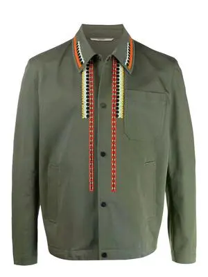 Valentino Garavani Embroidered Shirt Jacket - Green