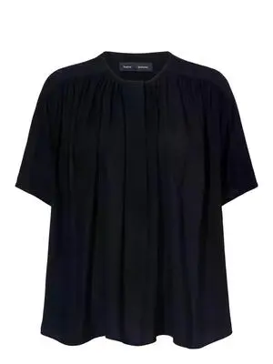 Proenza Schouler Georgette Crepe Claire Top - Black