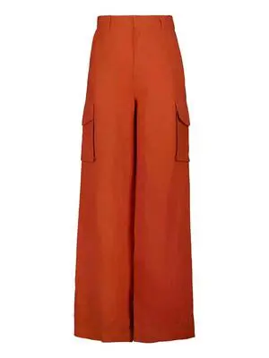 PAULA S Saguaro Linen Trousers - Red