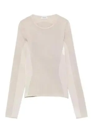 MRZ Lamé Detailed Long Sleeve Top - Neutrals