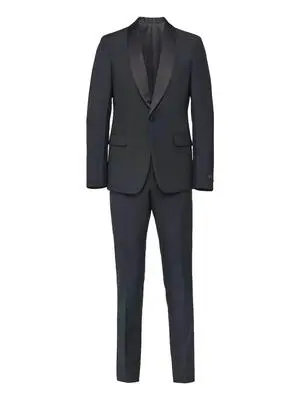 Prada Single-breasted Wool And Mohair Tuxedo - Black
