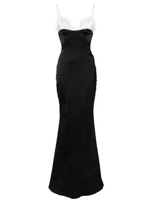 ALMAZ Exposed Corset Gown - Black