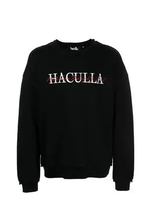 HACULLA. Embroidered Cotton Sweatshirt - Black
