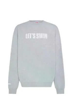 LET'S SWIM Logo Print Sweatshirt - Grey