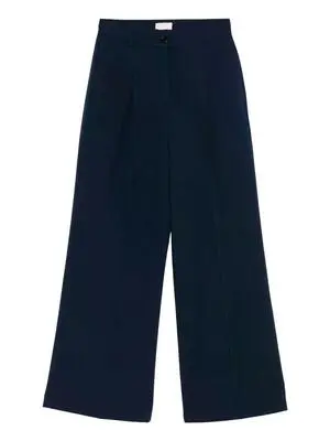 Liu Jo Pleated Wide-Leg Trousers Blue