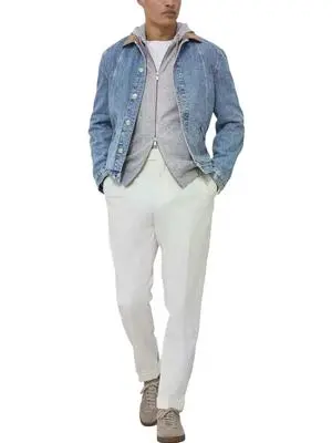 Brunello Cucinelli Cashmere Zip Hoodie - Grey