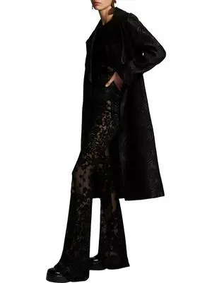 Etro Tulle And Jacquard Velvet Top - Black