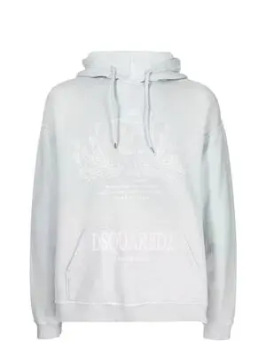 Dsquared2 Cotton Logo Print Hoodie - Grey