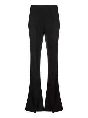 AMBUSH High-waisted Wool Split Trousers - Black