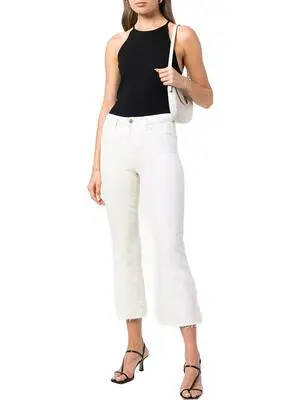 L'Agence Kendra Cropped Flared Jeans - Neutrals