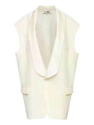 MAISON MARGIELA Sleeveless Tailored Waistcoat - Neutrals