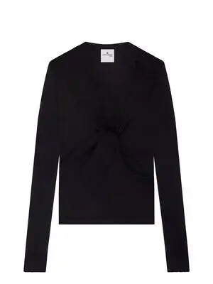COURREGES Twist Detail Shirt - Black