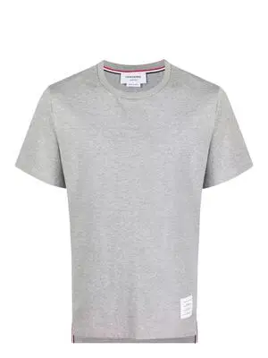 Thom Browne Logo-patch Short-sleeved T-shirt - Grey