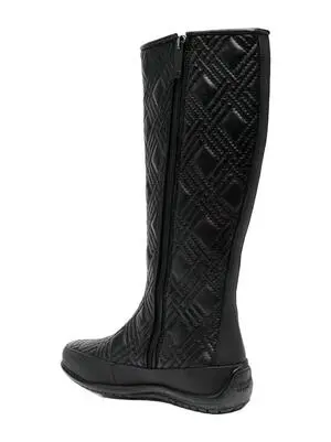 BALDININI Quilted Leather Knee-high Boots - Black