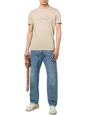 DIESEL® Straight-leg Washed Denim Jeans - Blue