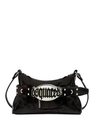 Dsquared2 Gothic Leather Shoulder Bag - Black