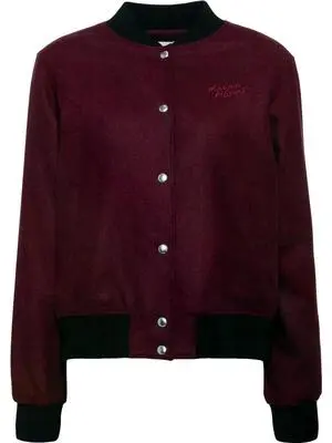 Maison Kitsuné Wool Blend Baseball Blouson - Red