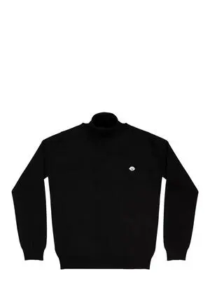PELO FOUNDATION Dog Appliqué High Neck Jumper - Black
