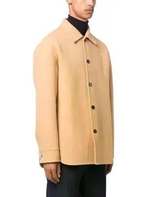 JIL SANDER Button-up Long-sleeved Shirt Jacket - Neutrals