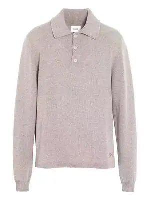 BARRIE B Label Cashmere Polo Shirt - Neutrals