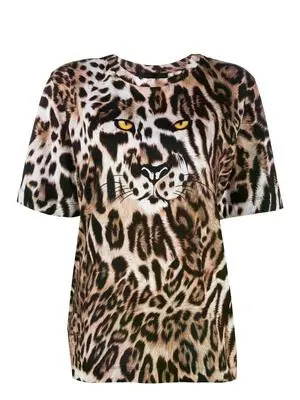 Moschino Leopard Print T-shirt - Neutrals