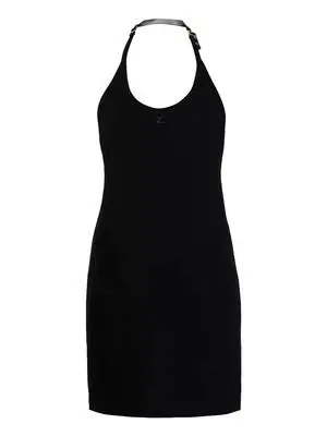 COURREGES Holistic Buckle Logo-patch Minidress - Black
