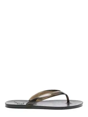 ANCIENT GREEK SANDALS Translucent Flip Flops - Black