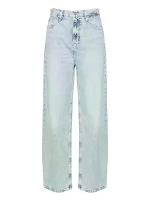 Calvin Klein High-rise Wide-leg Denim Jeans - Blue